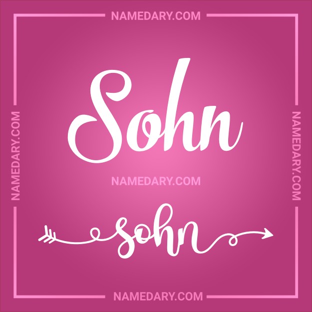 Sohn Meaning Origin Traits More Namedary